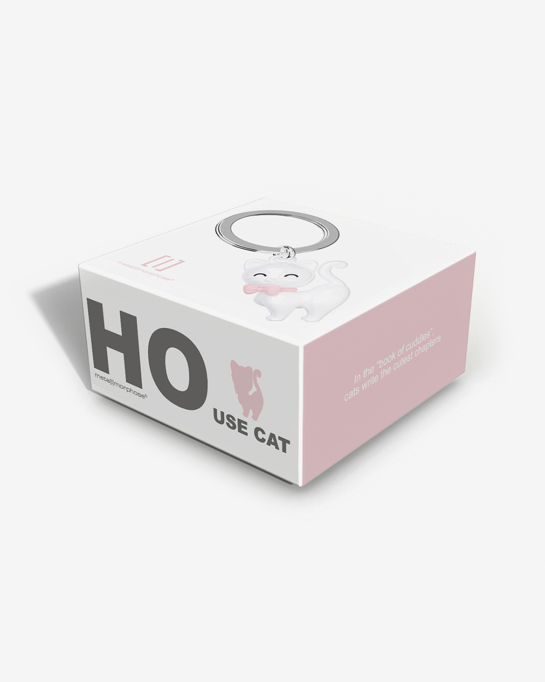 Keychain White Cat | Popermint Store